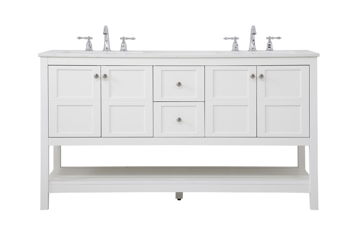 Elegant Lighting - VF16460DWH - Single Bathroom Vanity - Theo - White ...