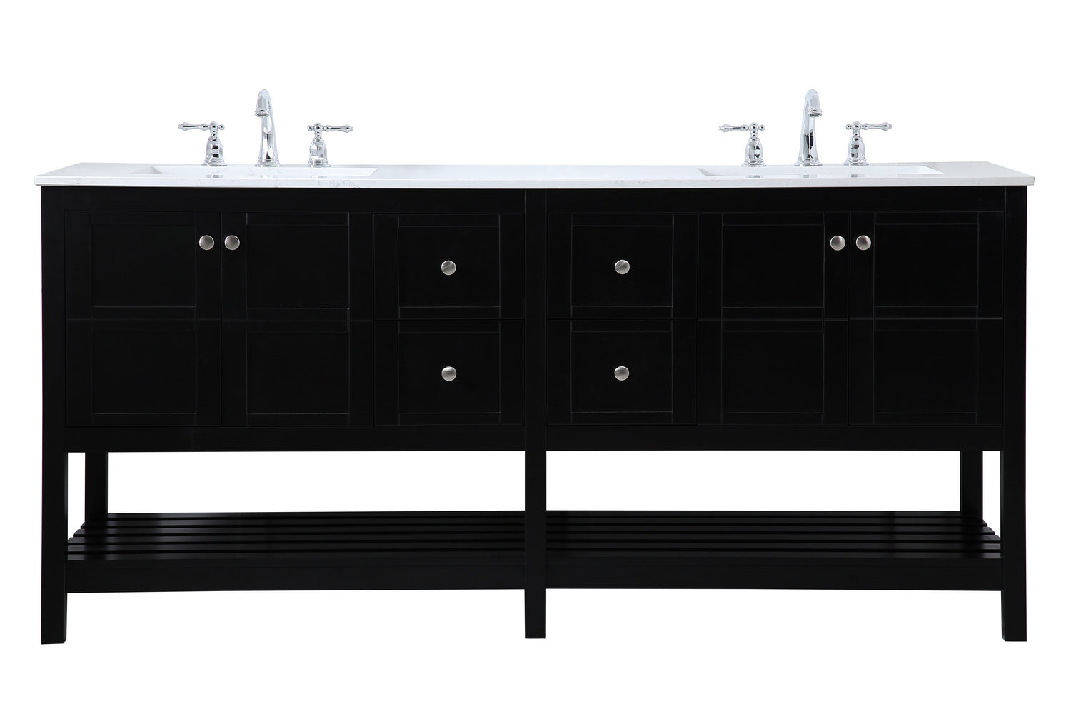 Elegant Lighting - VF16472DBK - Double Bathroom Vanity - Theo - Black ...