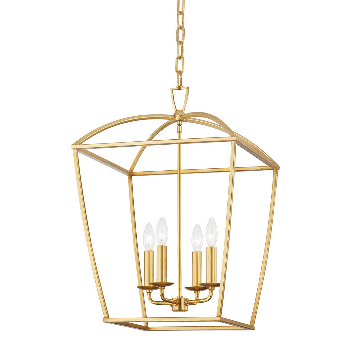 Hudson Valley - 8317-GL - Four Light Lantern - Bryant - Gold Leaf ...