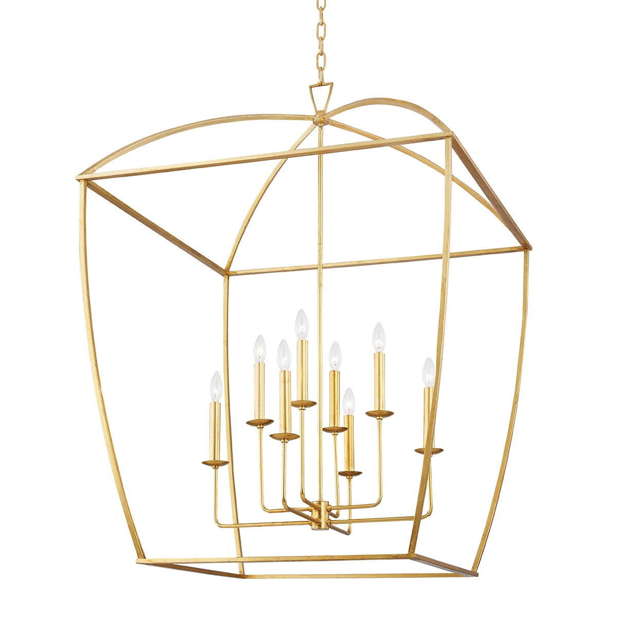 Hudson Valley - 8334-GL - Eight Light Lantern - Bryant - Gold Leaf ...