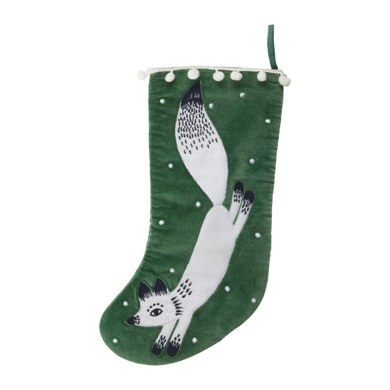 Design Shop Green Faunus Stocking Fox, 9" X 16". – Design Shop By Shell