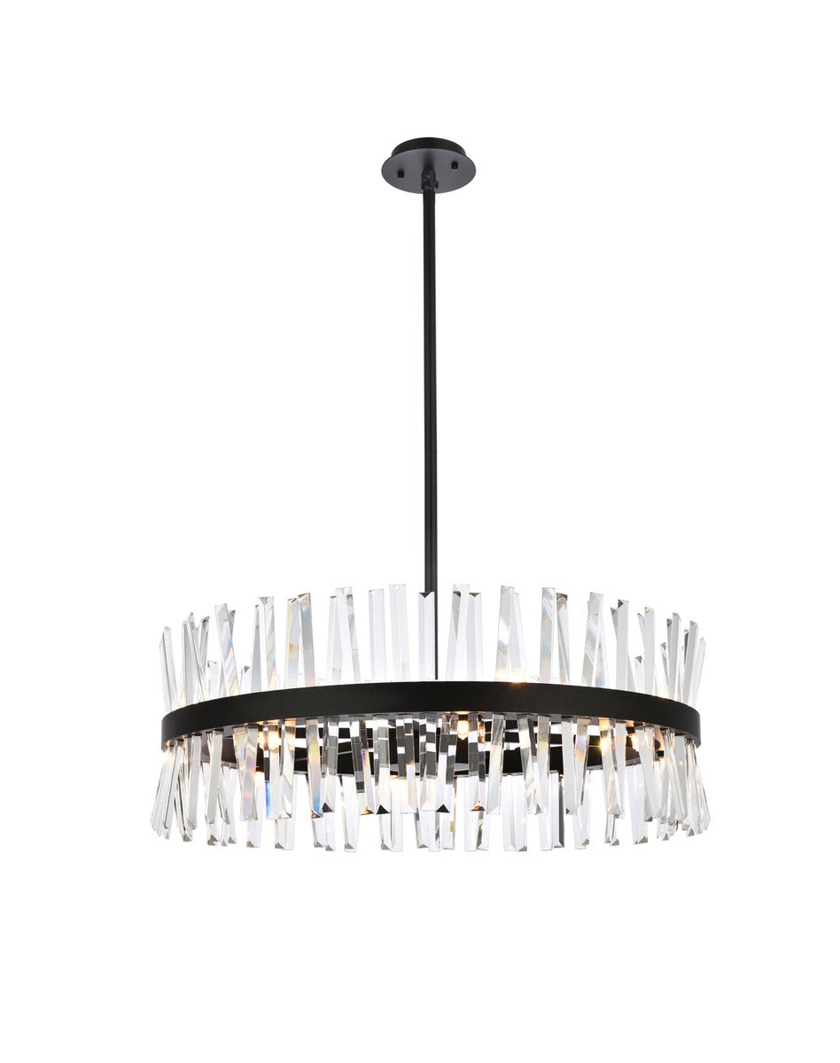Elegant Lighting - 6200D32BK - 16 Light Chandelier - Serephina - Black ...