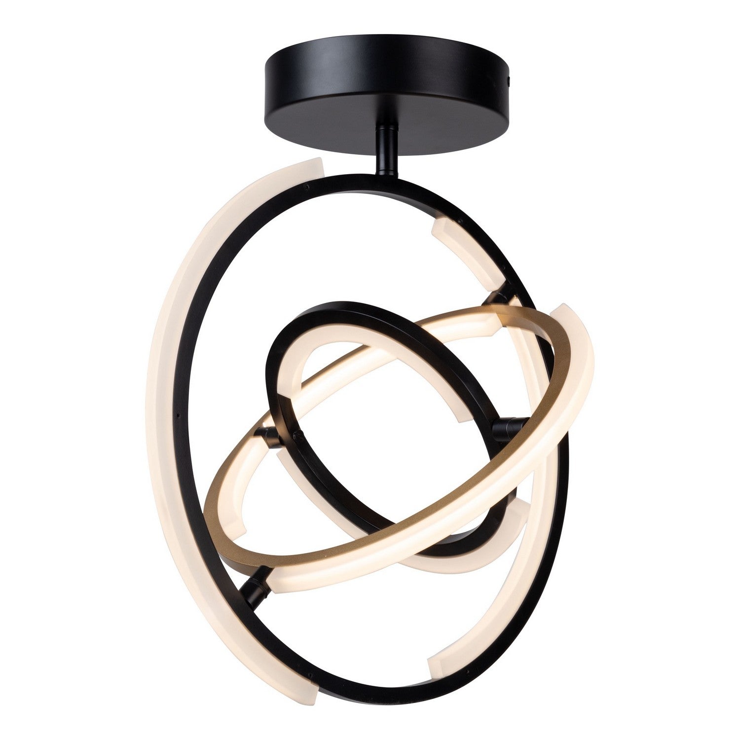 Artcraft - AC6745BB - LED Semi-Flush Mount - Trilogy - Black & Brass ...