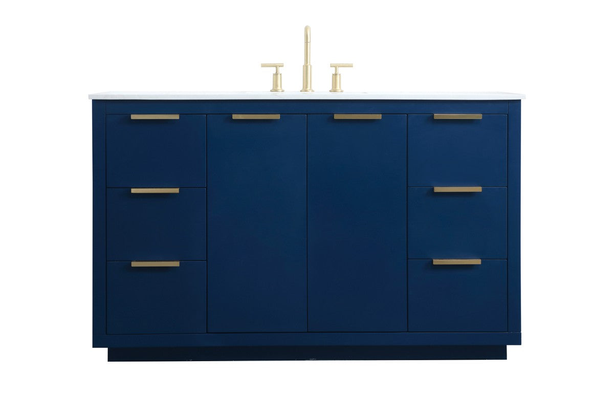 Elegant Lighting - VF19454BL - SIngle Bathroom Vanity - Blake - Blue ...