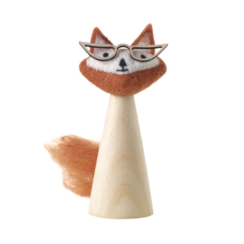 Design Shop Orange E+E Felt Head Collection Eloise Fox, 2" X 6.5", Set ...