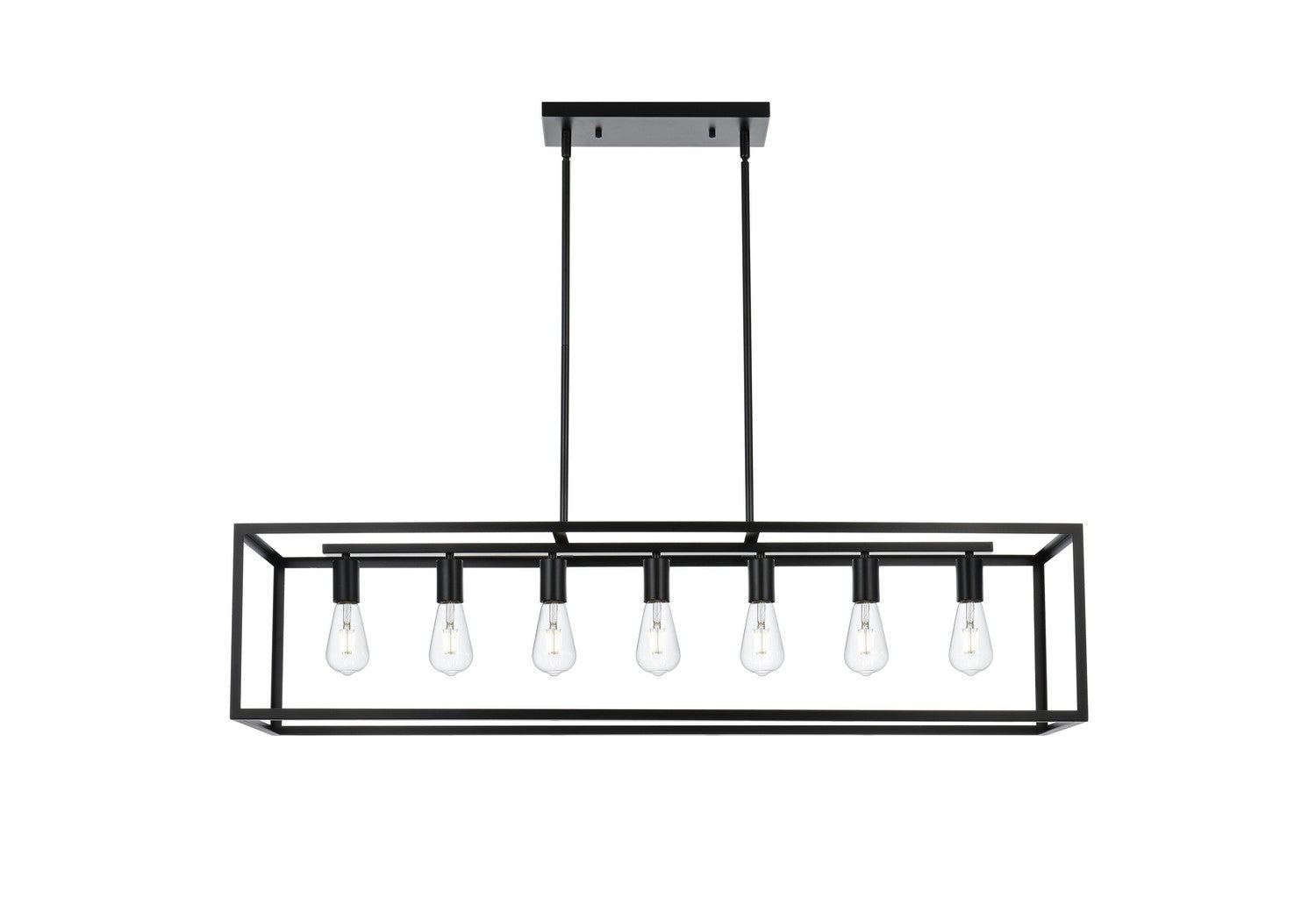 Elegant Lighting - LD723D47BK - Seven Light Pendant - Judah - Black ...