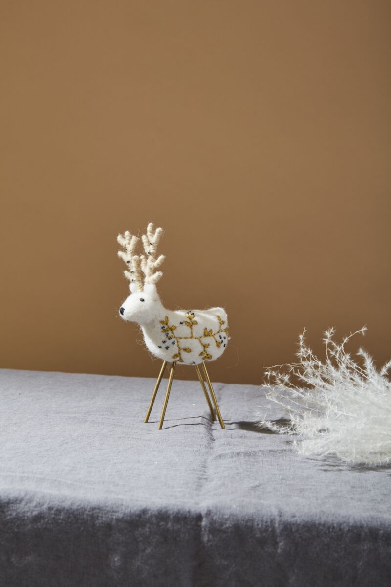 Design Shop White Razz Reindeer, 3.75" X 8.5", Set of 2. – Design Shop ...