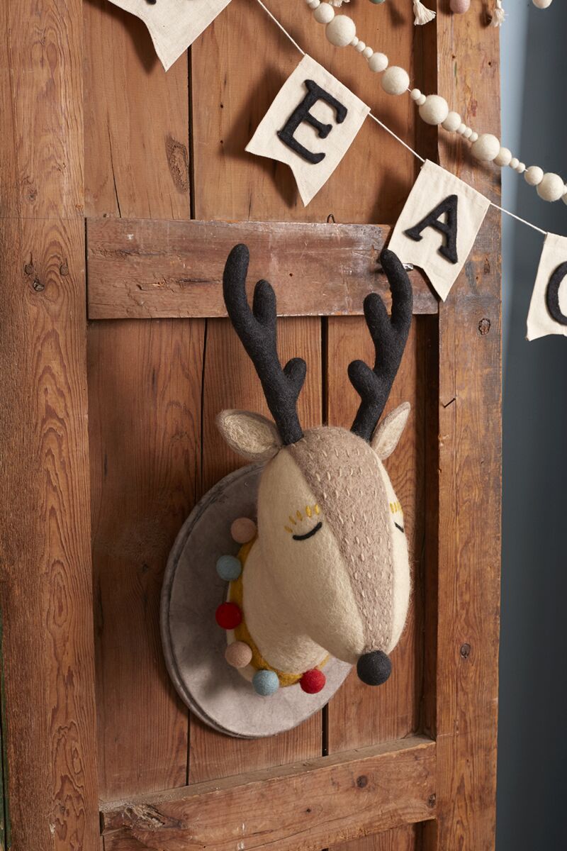 Design Shop Winter Buddy Wall Mount Reindeer, 10.25" X 21.25" – Design ...