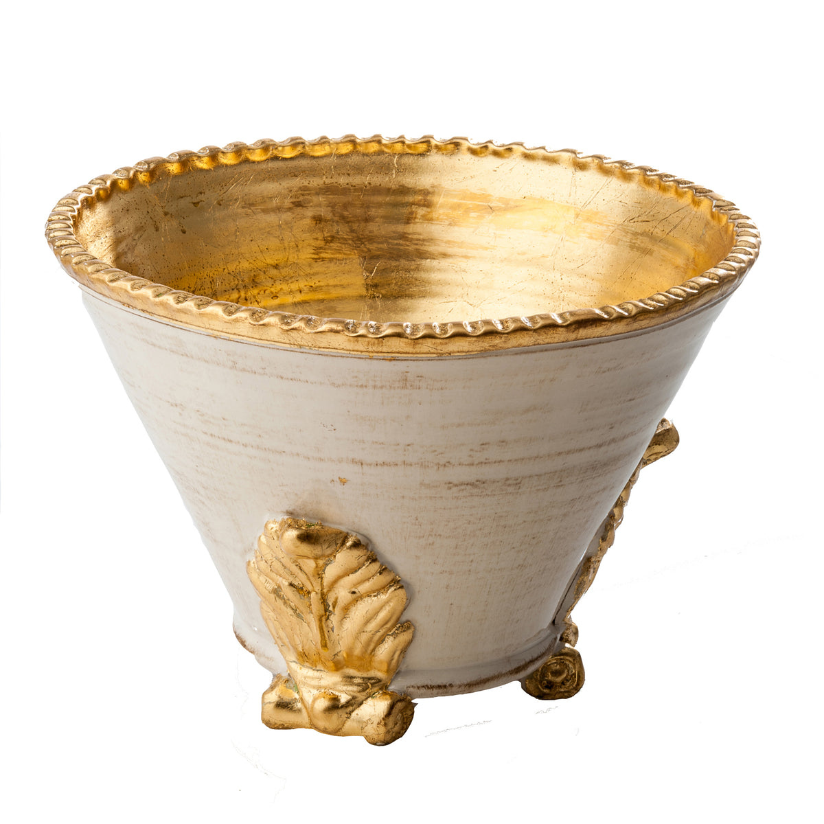 Abigails Roma Collection, Gold Acanthus Cachepot, Large – Design Shop ...