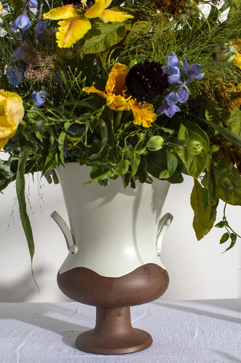 Design Shop White Eggshell Collection Urn, 8" X 11.75". – Design Shop ...