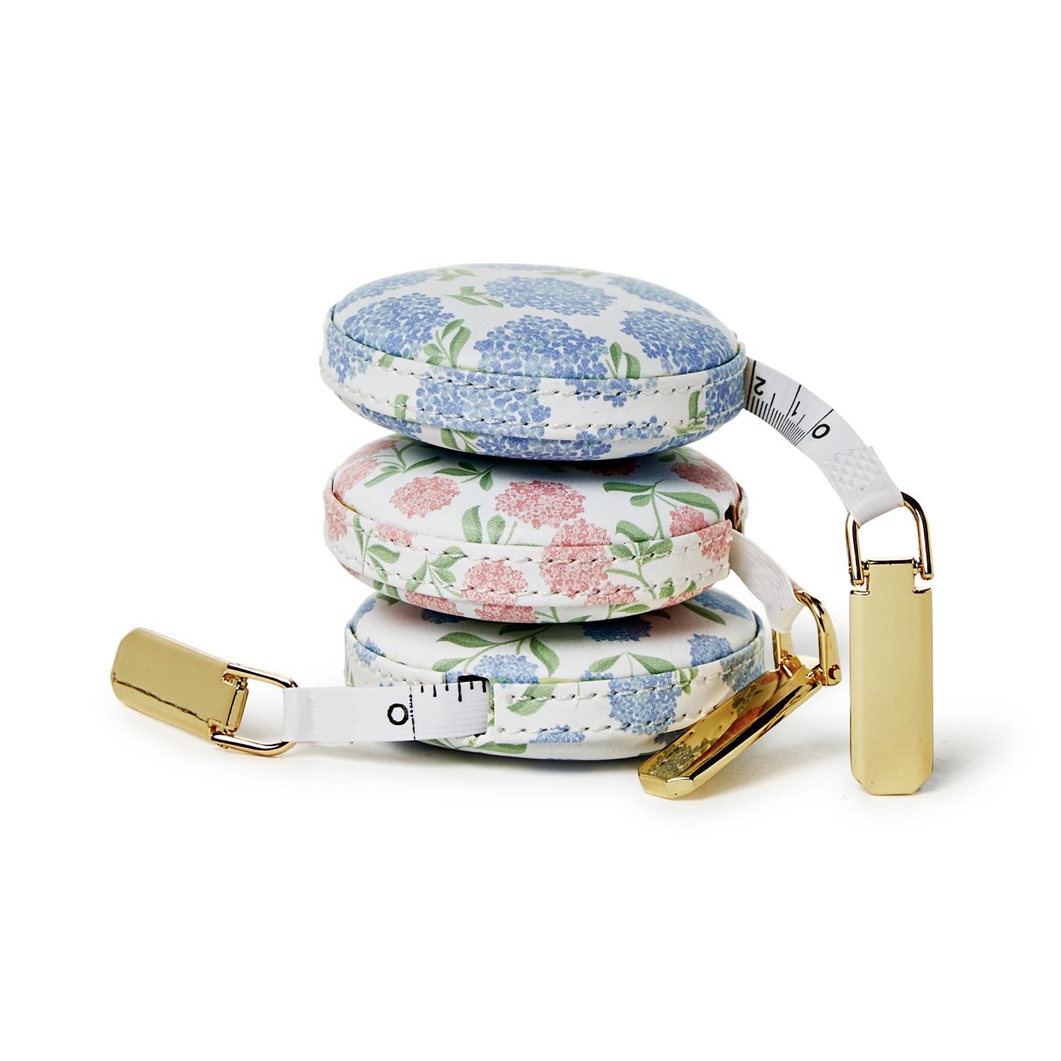 Design Shop Hydrangea Print Measuring Tape - Vegan Leather/Plastic/Met ...