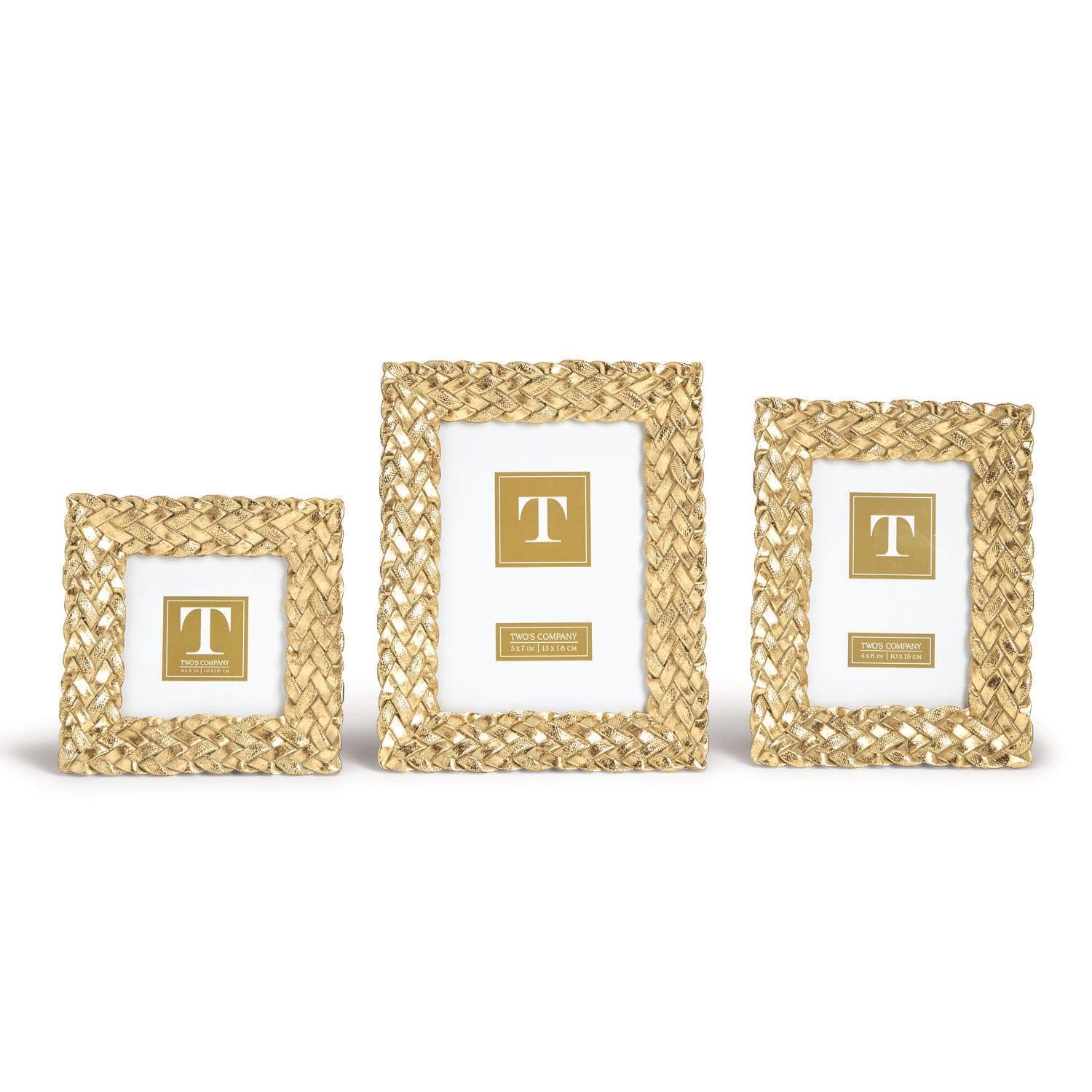 Design Shop S/3 Braid Photo Frame Includes 3 Sizes – Design Shop By Shell