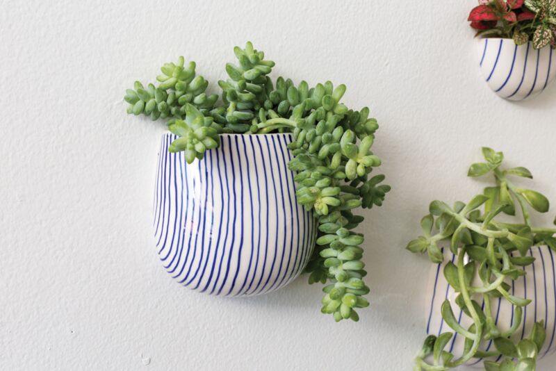 Design Shop Blue Wim Wall Planter, 4" X 3.75", Set of 2. – Design Shop ...