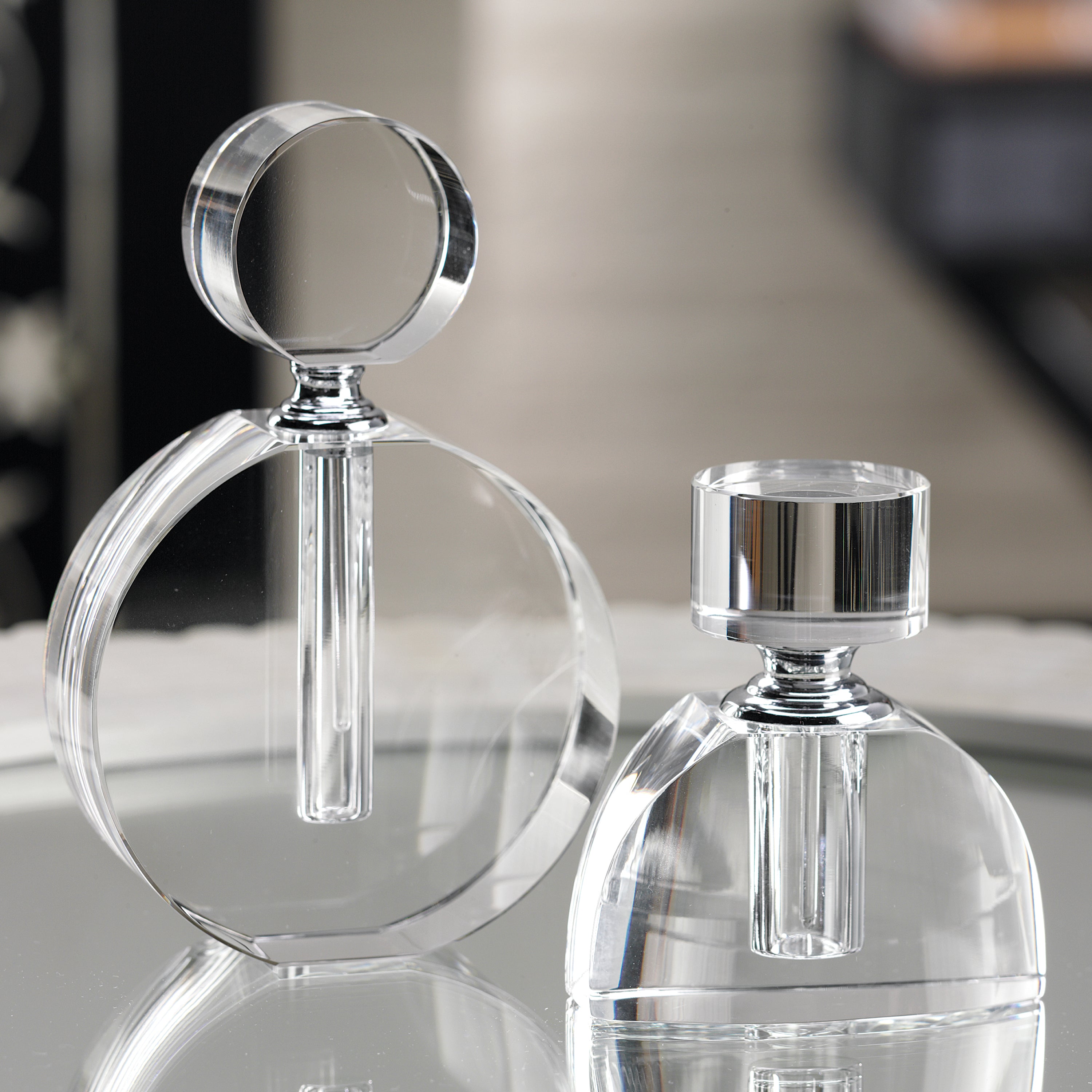 Zodax 6-Inch Tall Amari Double O Glass Perfume Bottle – Design Shop By ...