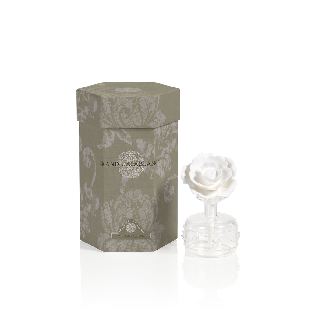 Zodax Mini Grand Casablanca Porcelain Diffuser, Tahitian Gardenia ...
