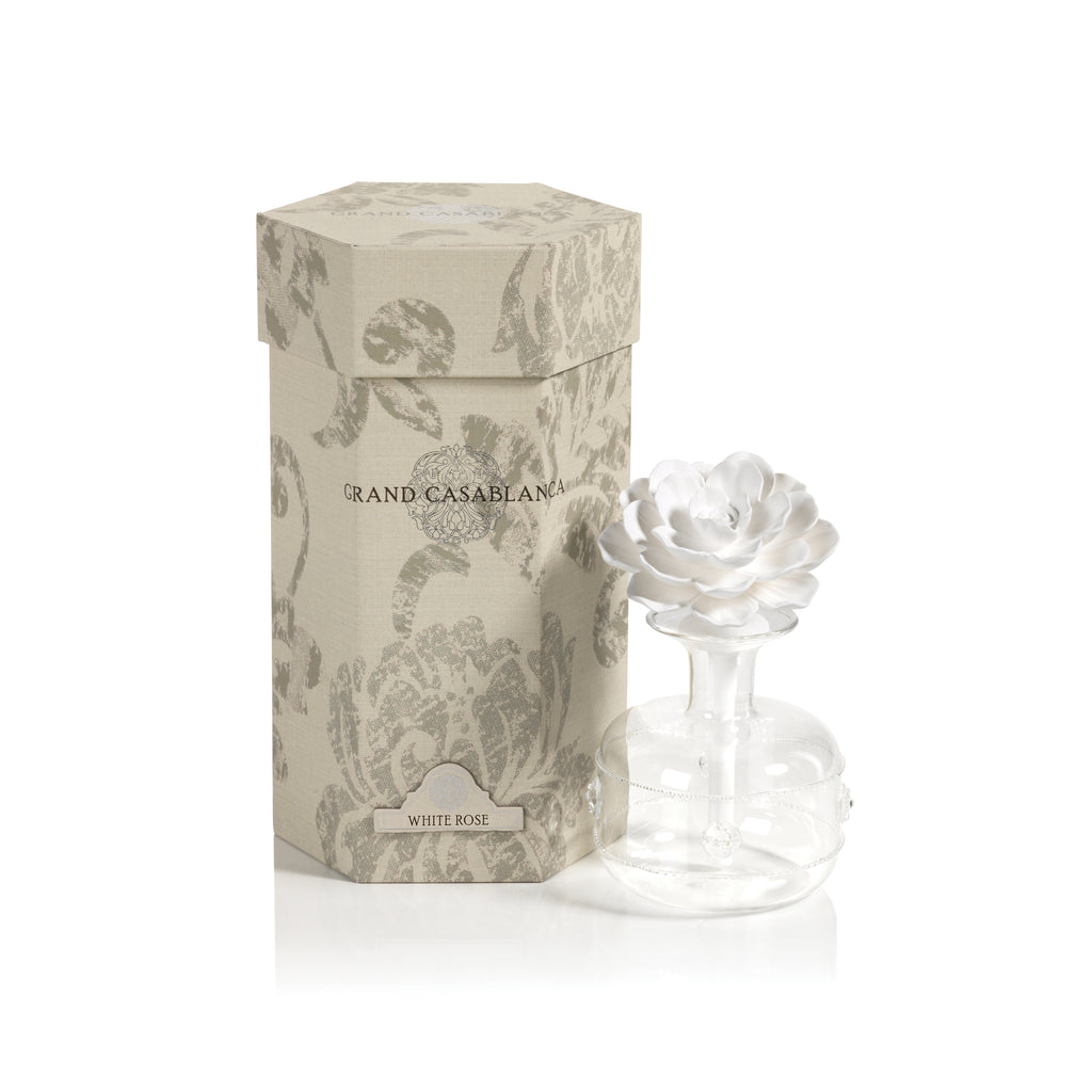 Zodax Grand Casablanca Porcelain Diffuser, White Rose – Design Shop By ...