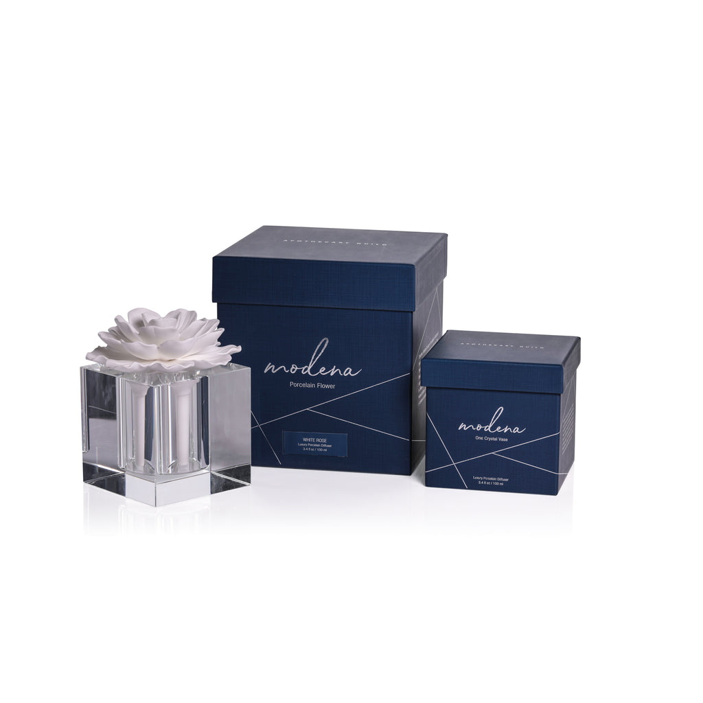 Zodax Modena Large Diffuser Gift Set, White Rose – Design Shop By Shell