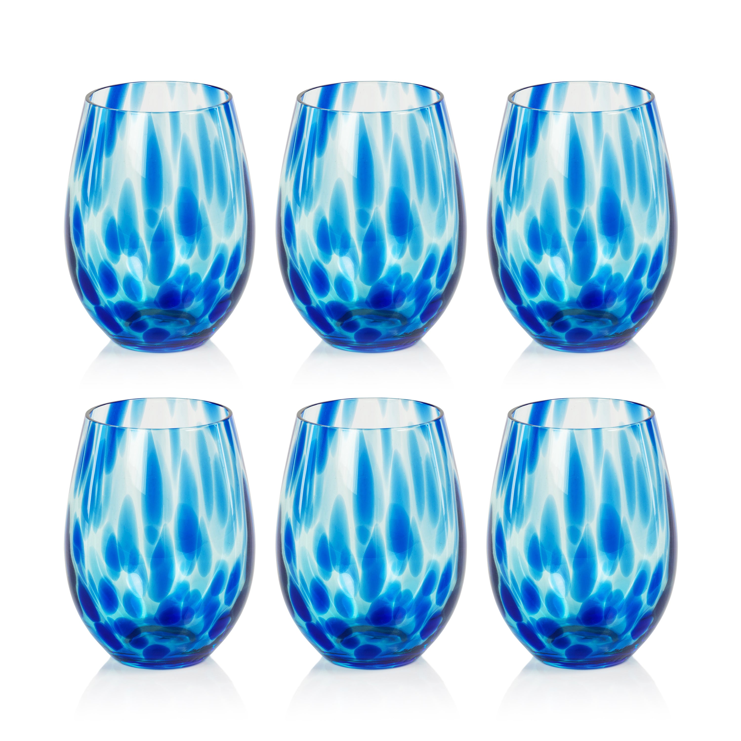 Zodax Mauritius Stemless All Purpose Glasses, Set of 6 – Design Shop By ...
