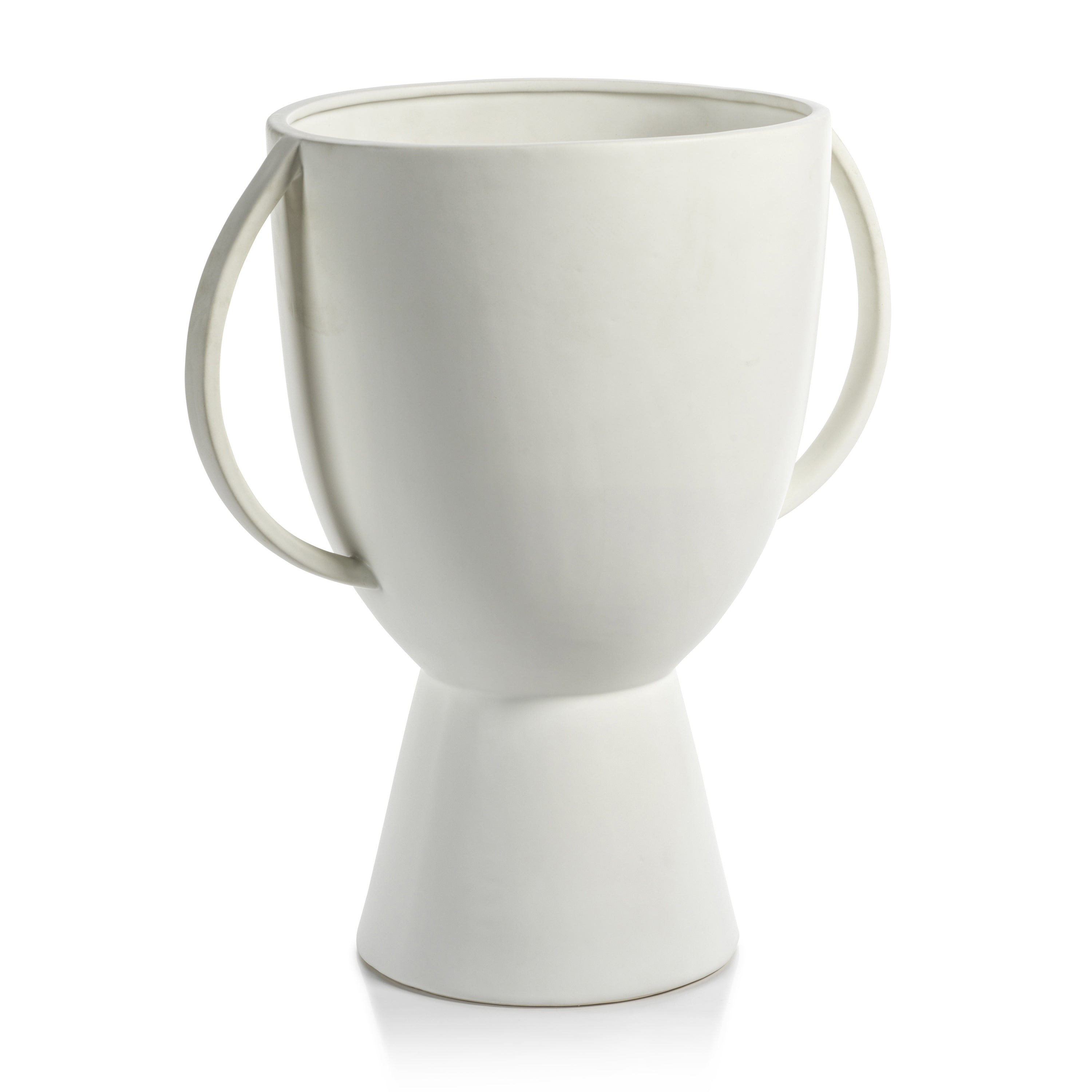 Zodax Lampton Matt White Ceramic Vase – Design Shop By Shell