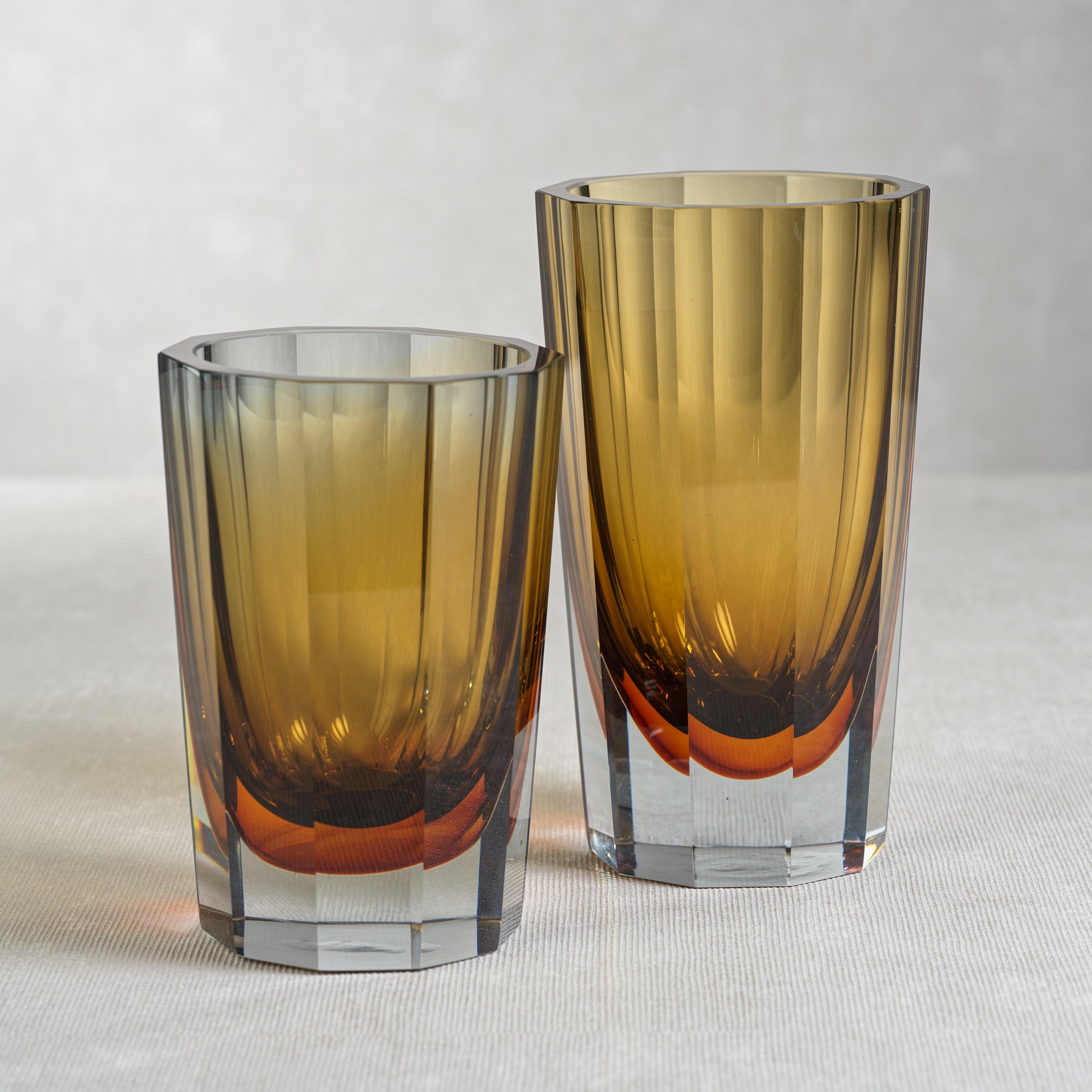 Zodax Combin Amber & Smoke Tonal Glass Vase, Large – Design Shop By Shell