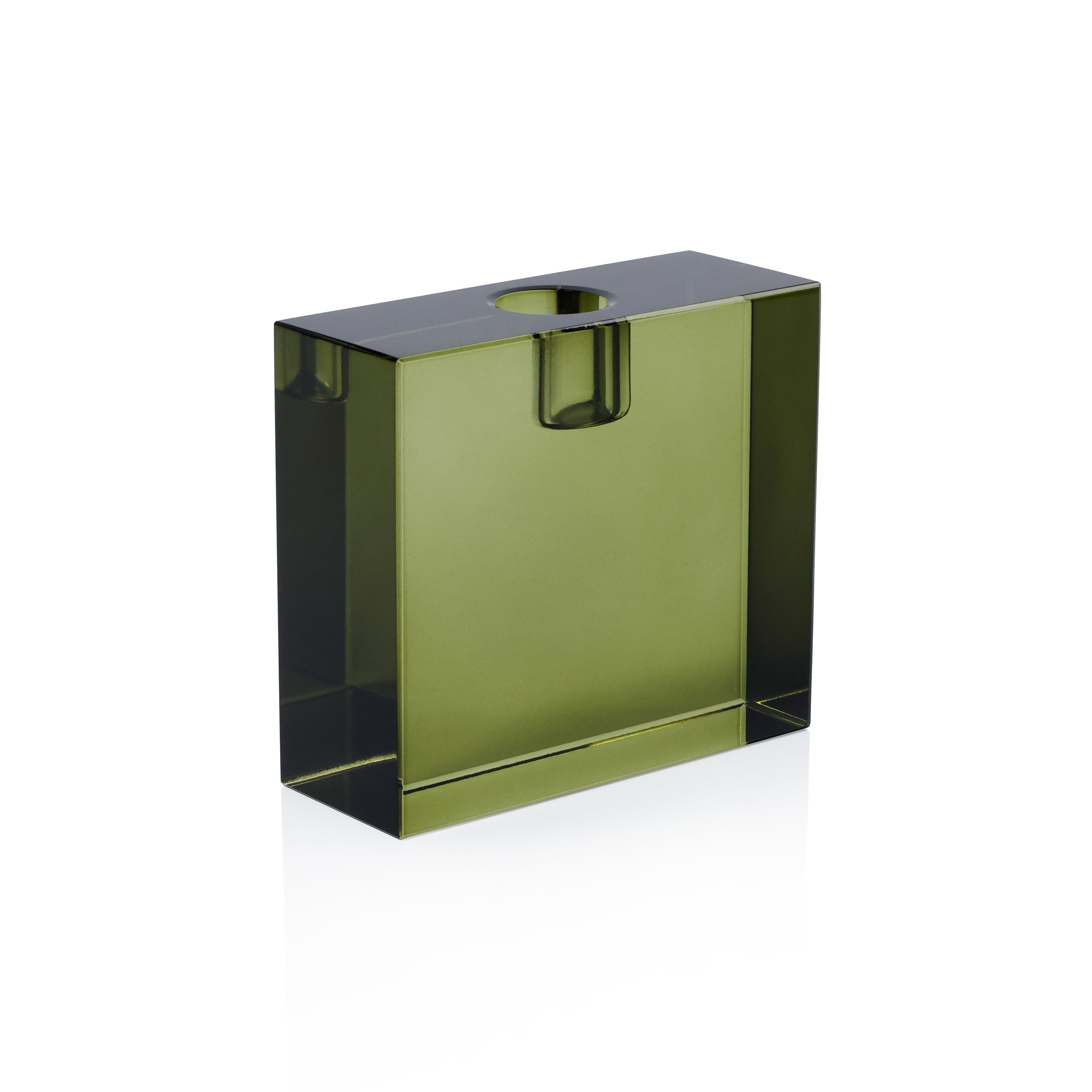 Zodax Romy Decorative Crystal Glass Taper Candle Holder, Green – Design ...