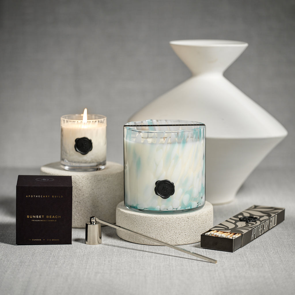 Zodax AG Opal Glass 3-Wick Candle Jar, Sunset Beach – Design Shop By Shell