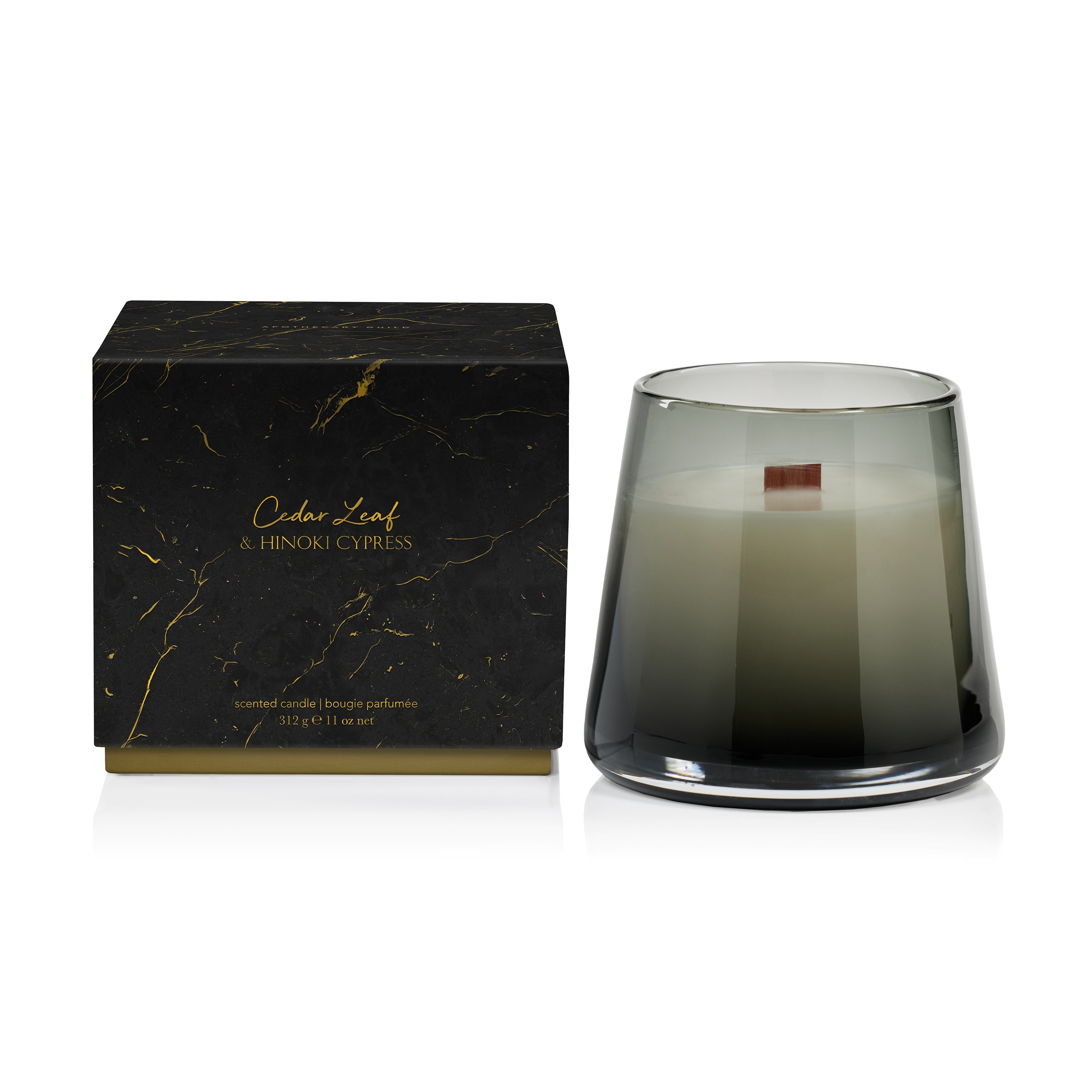 Zodax Apothecary Guild 11 oz Candle Jar, Cedar Leaf & Hinoki Cypress ...