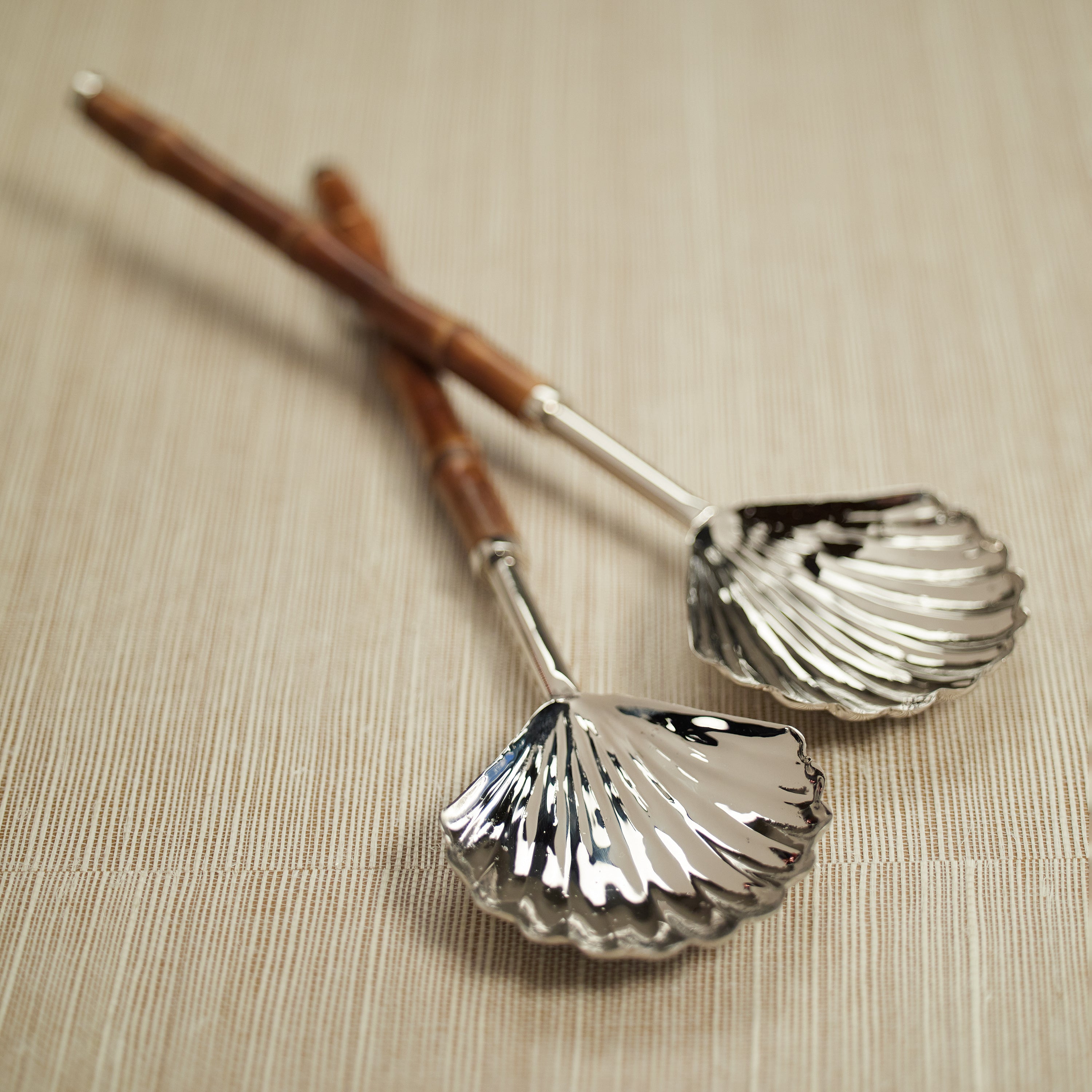 Zodax Treviso Bamboo and Nickel Server Set – Design Shop By Shell
