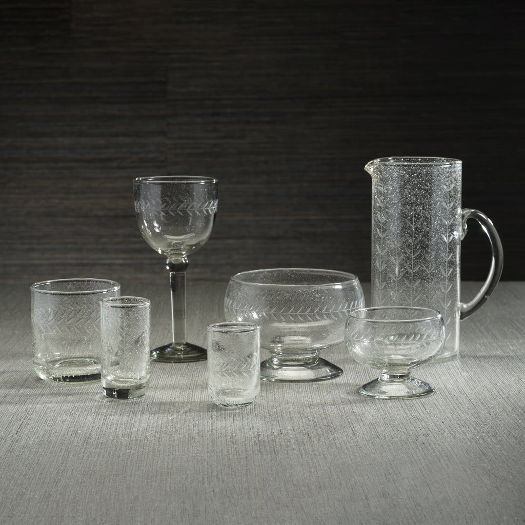 Tuscan Handmade Etched Glass Pitcher – Design Shop By Shell