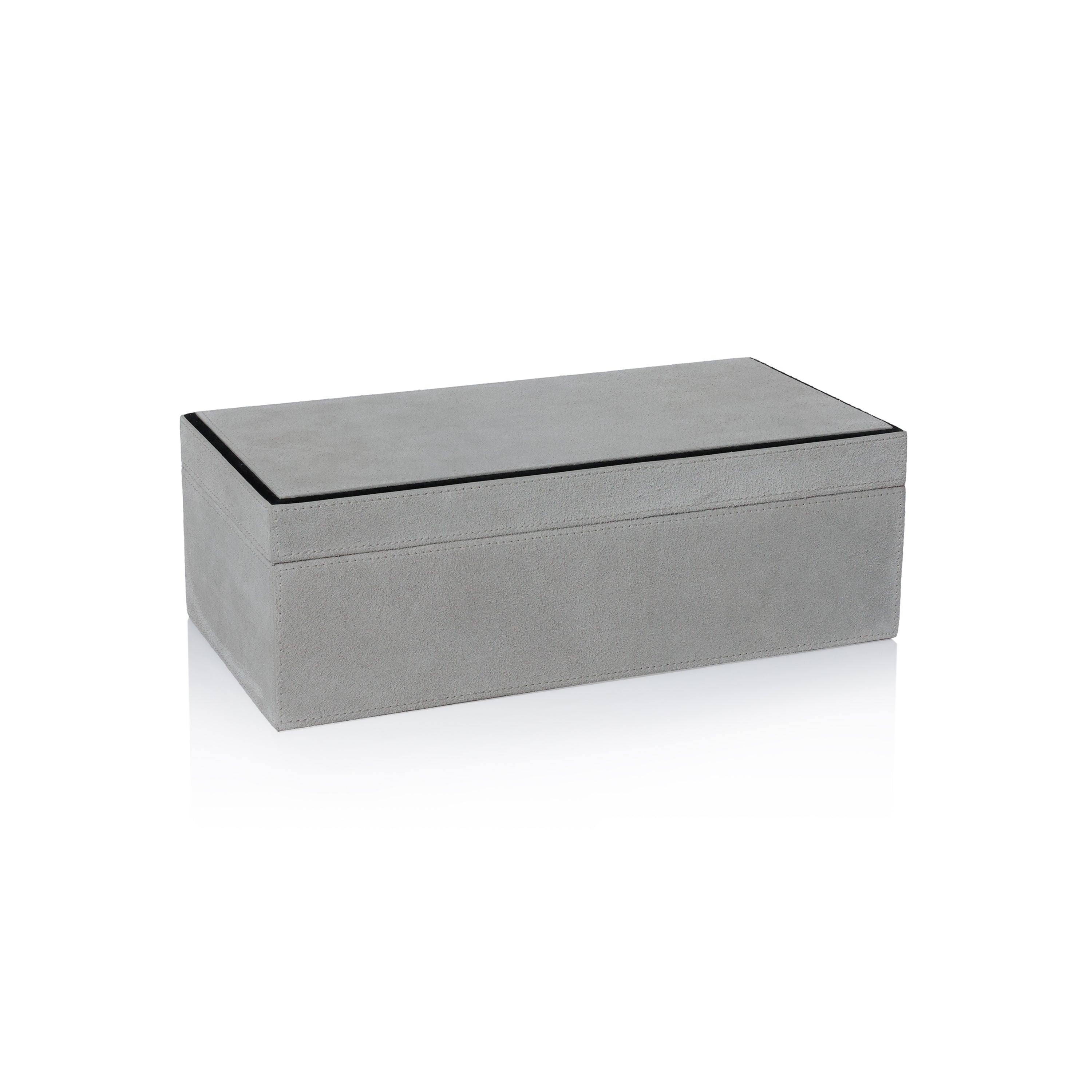 Zodax Arden Suede Leather Decorative Box, Rectangle, Medium – Design ...