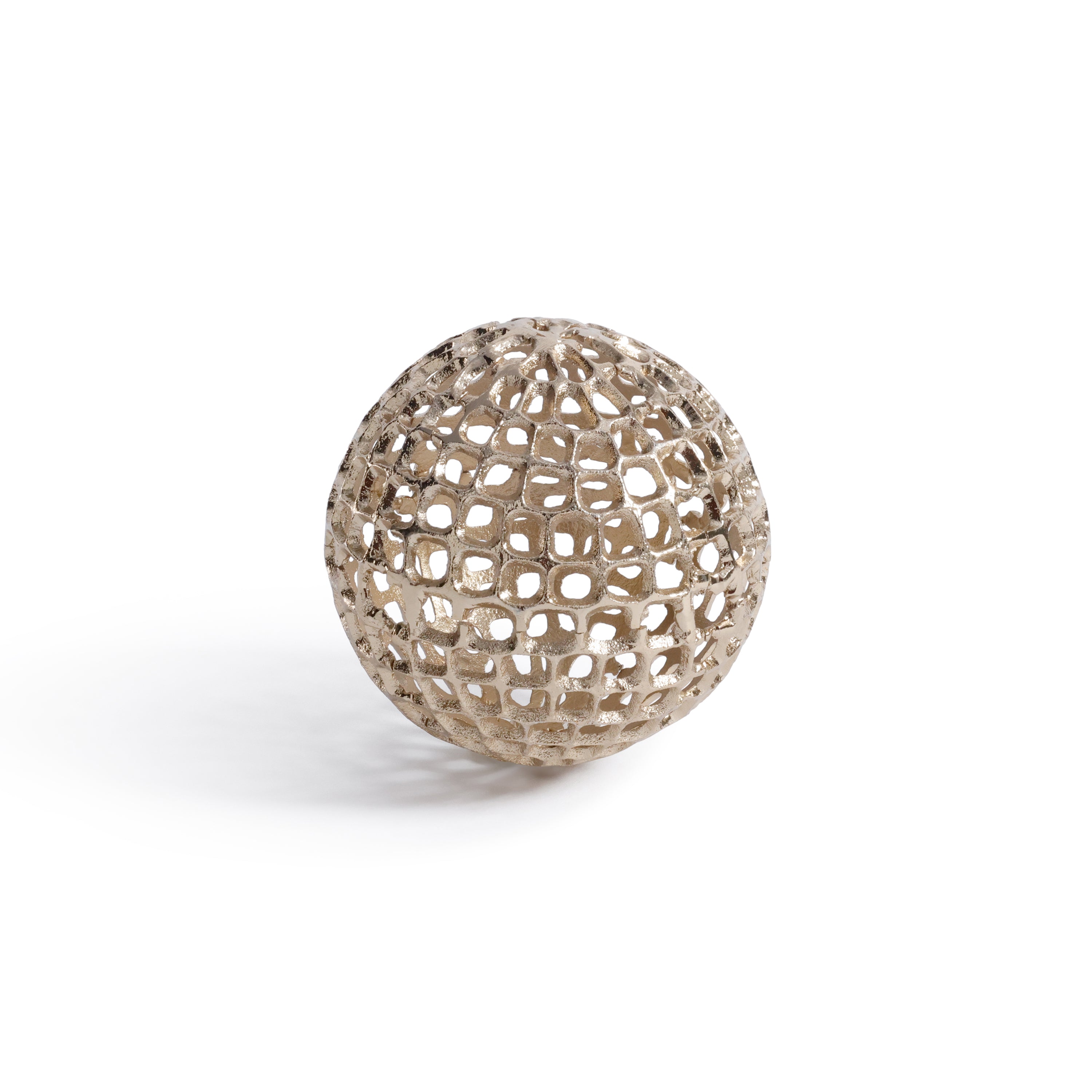 Zodax Reticolo Decorative Gold Metal Orb, 6" – Design Shop By Shell