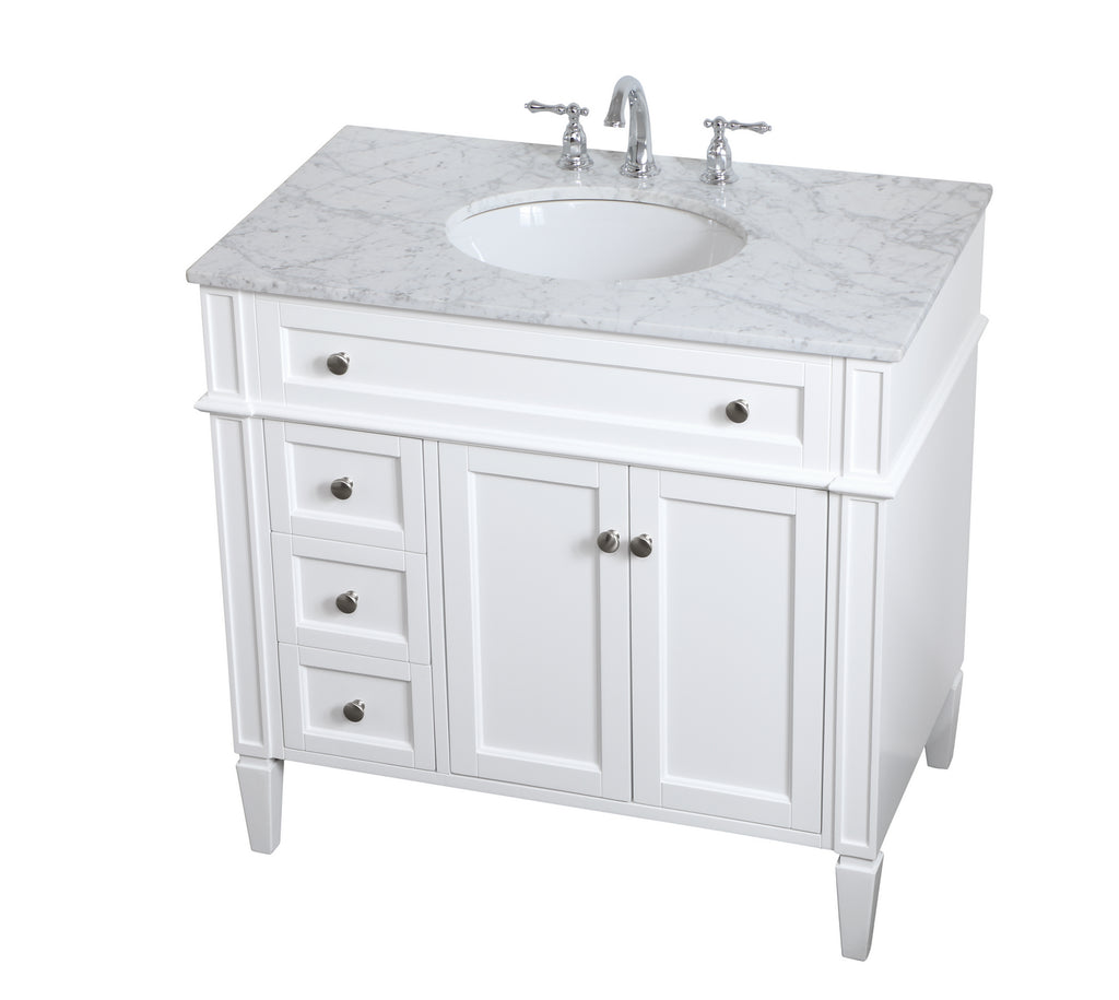 Elegant Lighting - VF12536WH - Single Bathroom Vanity - Williams ...